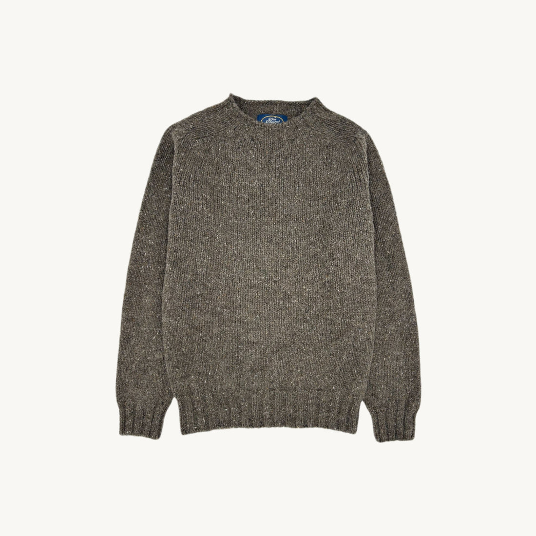 Blue Mogganer Trawlerman Chunky Glenugie Nep Sweater - Staffa Brown ...