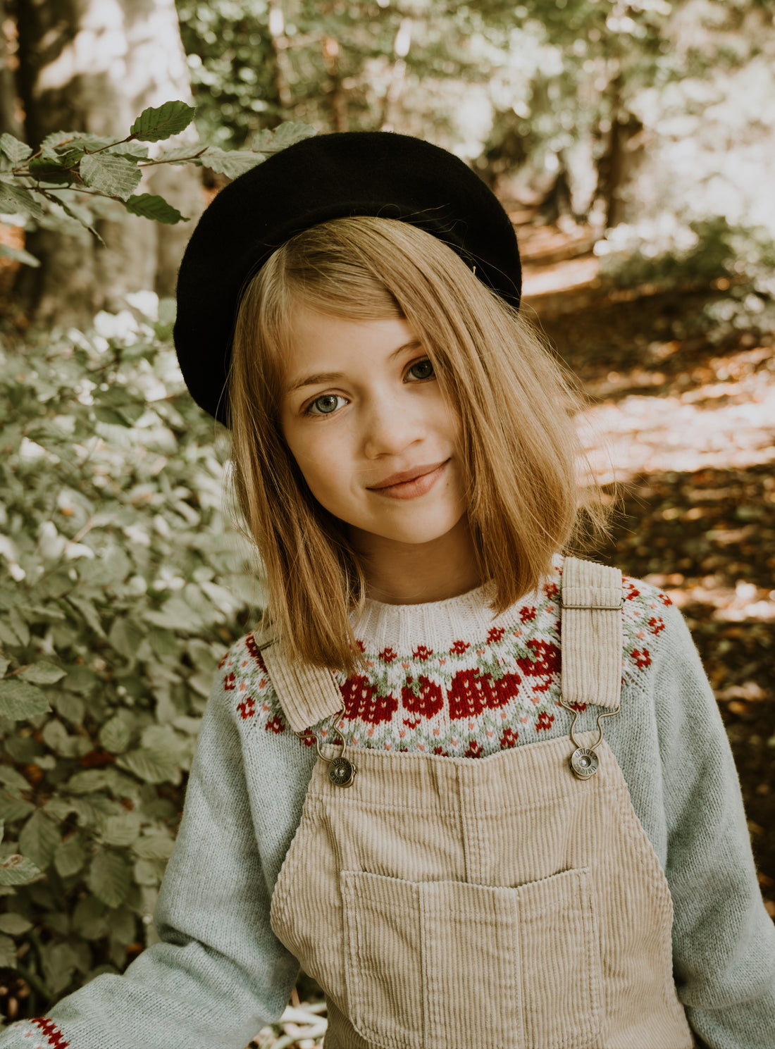 Little Bosie 'Strawberries in the Snow' Yoke Soft Geelong Lambswool Sw ...